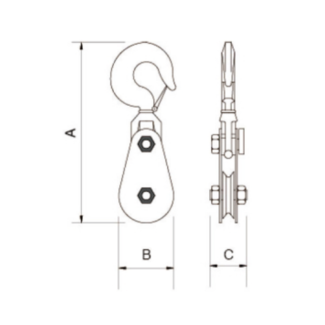 Heavy Duty Hook Type High Quality Snatch Block from China manufacturer ...